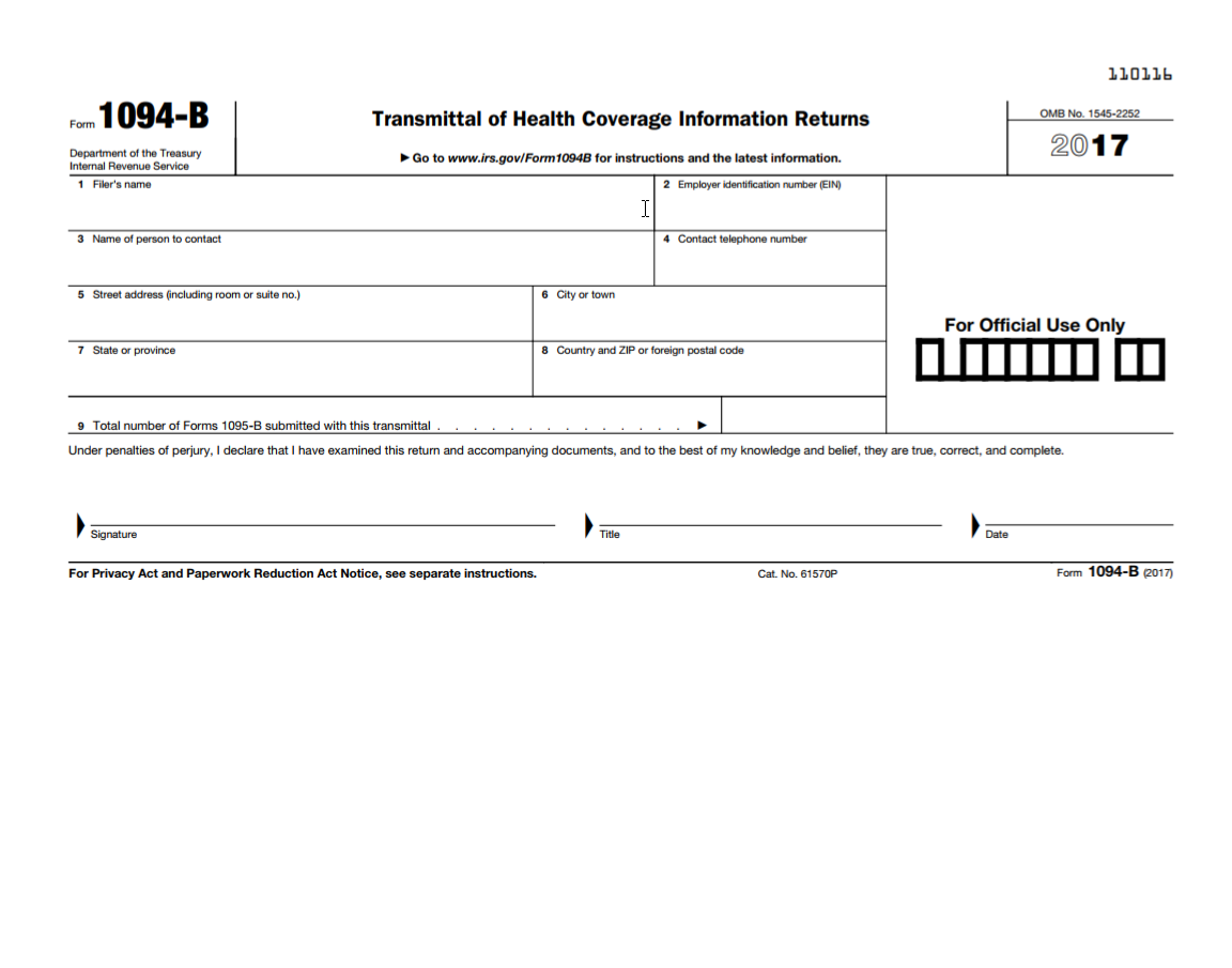 Form Specifications: